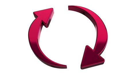 D Refresh Curve Arrows Icon Isolated On Transparent Background Refresh Curve Arrows