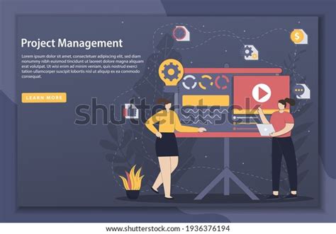Vector Flat Design Modern Illustration Landing Stock Vector Royalty