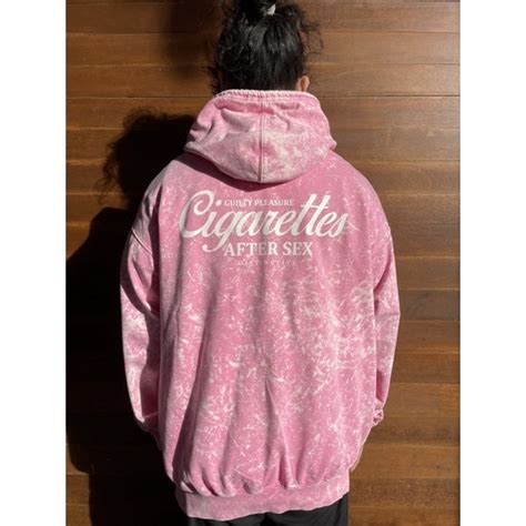 Cigarettes After Sex Oversize Vintage Acid Wash Hoodie Distinctive