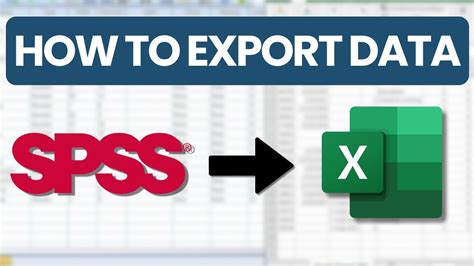 How To Export Spss Data To Microsoft Excel Youtube