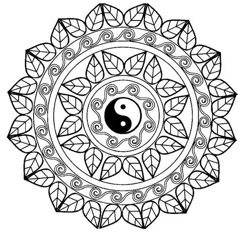 Yin Yang Trippy Coloring Pages