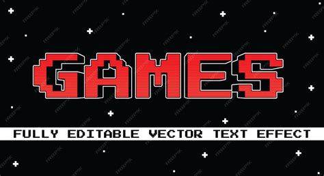 Premium Vector 8 Bit Style Vector Text Effect