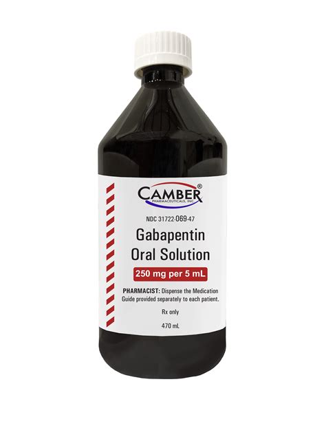 Gabapentin Oral Solution Camber Pharmaceuticals