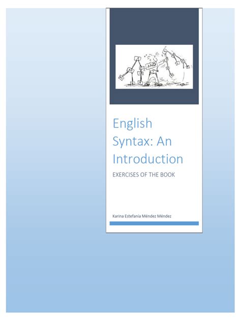 Syntax Exercises Pdf Verb Phrase