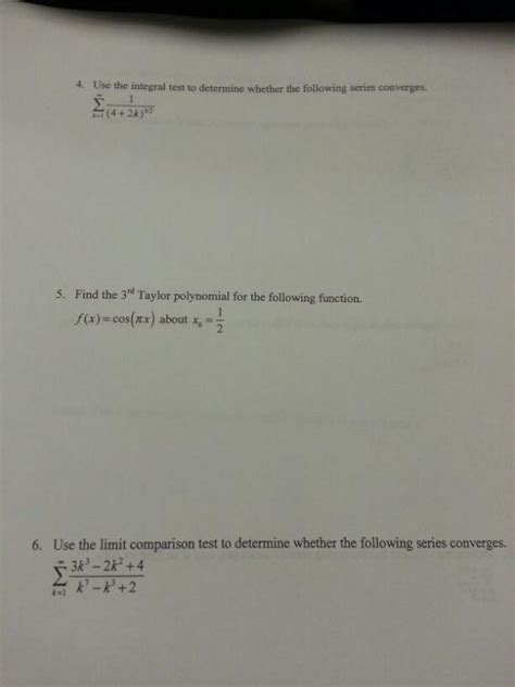 Solved Determine Whether The Following Series Converges And