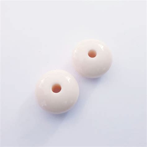Lucite Bead Ivory Donut 8x18mm Bead Vault