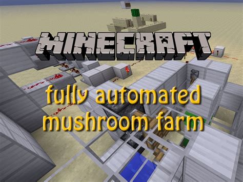 Fully Automated Mushroom Farm Minecraft Tutorial Youtube
