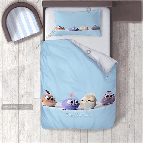 قیمت و خرید روتختی پسرانه طرح پرنده انگری برد با زمینه آبی Pk 4966