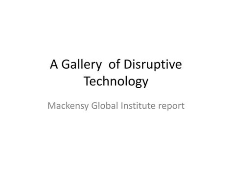 A Galaxy Of Disruptive Technology Ppt