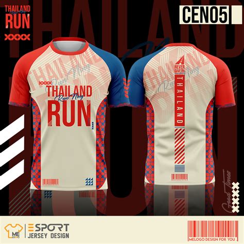 เสื้อวิ่ง cen 01 cen 05 กีฬาผู้ชาย ผู้หญิง พิมพ์ลายทั้งตัว เบาสบายระบาย