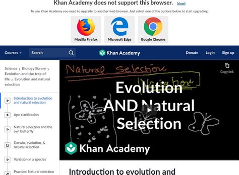 Khan Academy Introduction To Evolution And Natural Selection