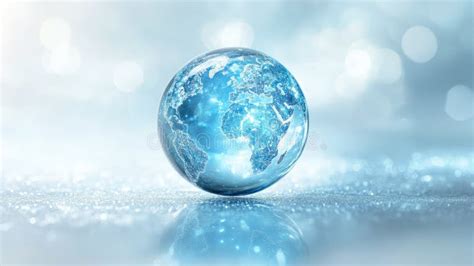 Abstract Digital Globe With Global Network Connections On White Background Stock Illustration