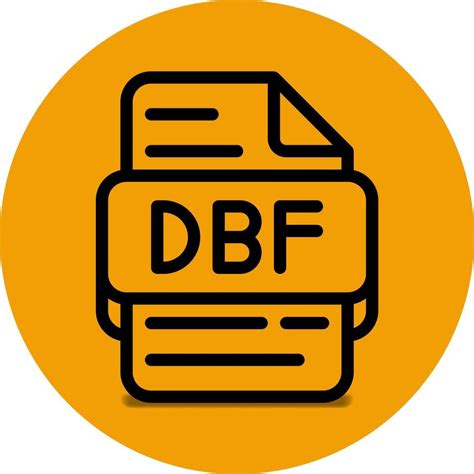Dbf File Type Icon Files And Document Format Extension With An