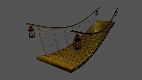 Rope Bridge Download Free 3d Model By Qwert Models Qwertmodels