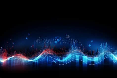 Signal Frequency Spectrum Graph Background Image Combined Bar And Wave Patterns Generative AI