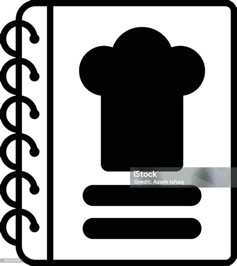 요리사 레시피 북 개념 요리 책 벡터 아이콘 디자인 장인 제빵사 기호 요리 마에스트로 사인 음식 감정가 스톡 일러스트레이션 가정 생활에 대한 스톡 벡터 아트 및 기타 이미지