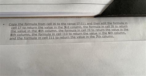 copy the formula from cell i6 to the range 17 i11 and