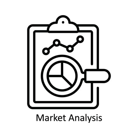 Market Analysis Vector Outline Icon Design Illustration Product