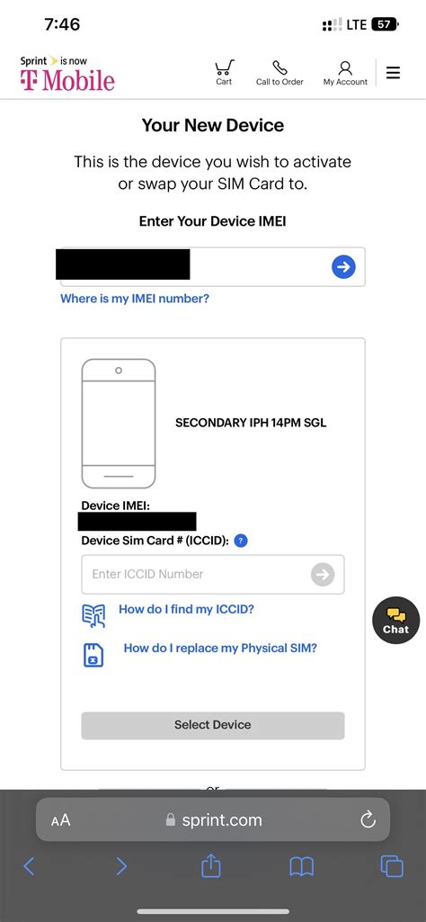 sprint device swap flow somewhat allowing imei2 with iphone 14 series