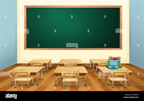 Illustration Of An Empty Classroom Stock Vector Image And Art Alamy