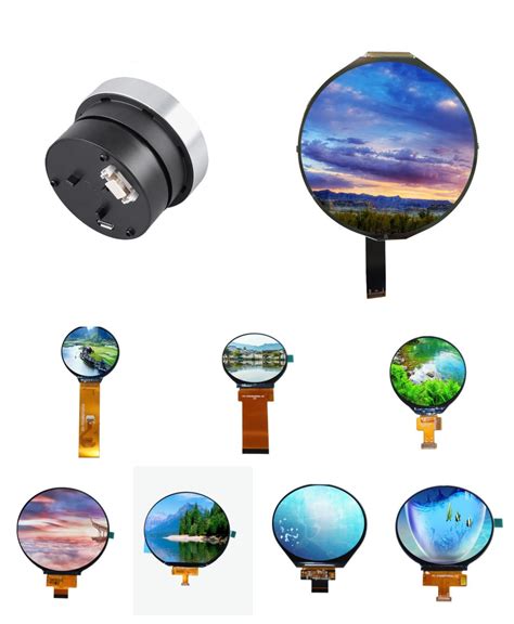 Custom Round Lcd Display Module Screen With Touch Panel Around 09 13 16 21 276 34 36 40
