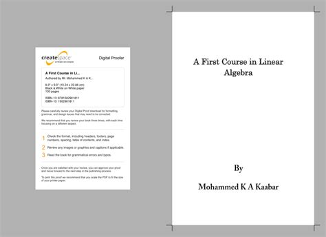 Pdf A First Course In Linear Algebra Study Guide For Undergraduate Linear Algebra Course