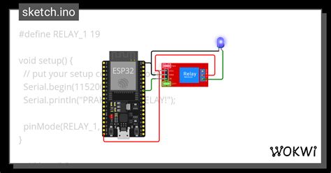 praktikum relay wokwi esp32 stm32 arduino simulator