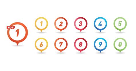 Colorful Label Number Tag Vector Illustration 17429600 Vector Art At Vecteezy