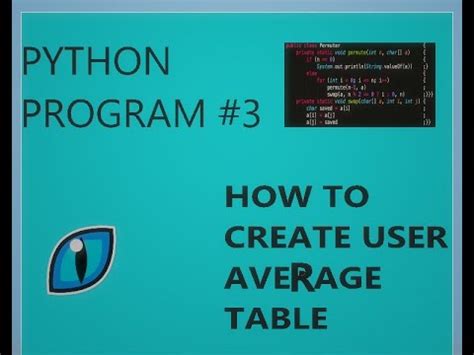 PYTHON PROGRAM #3 || CALCULATE THE AVERAGE NUMBER WHEN USER INPUT - YouTube