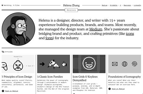 Helena Zhang Portfolio Fonts In Use