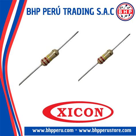 293 10 Rc Xicon Resistencia Axial Carbon Film 1 Ohm 12w 5 Axial