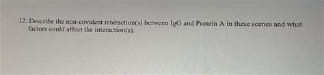 Solved Describe the non-covalent interaction(s) ﻿between IgG | Chegg.com