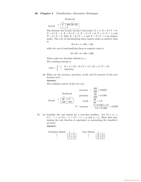 【数据挖掘导论课后习题答案】第5章 classification alternative techniques（含英文原版） 数据挖掘导论第