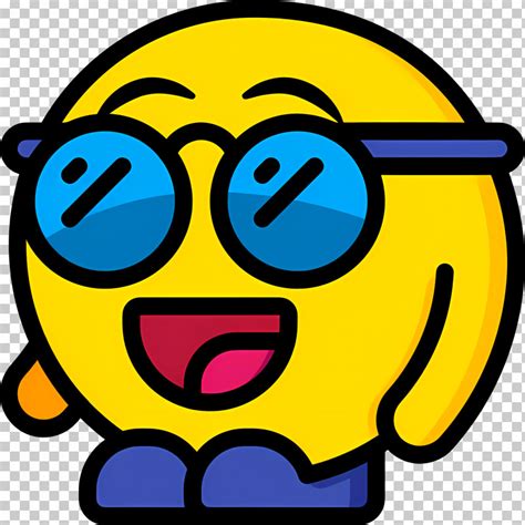 Nerd Emoji Smiley Face With Blue Glasses Png Clipart Cartoon Cool Expression Fun Happy