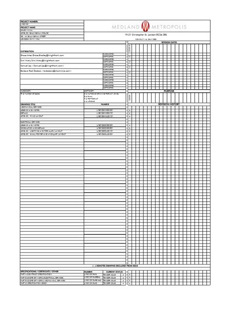L190129 Drawing Register London Pdf Autodesk Computer Aided Design