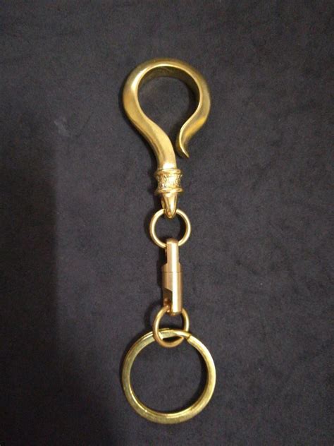 Solid Brass Design Question Mark U Hook Key Chain Hobbies And Toys