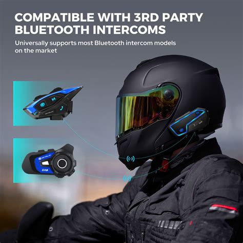 Gearelec Gx10 Motorcycle Helmet Intercom Headset For 10 Riders 2000m Bluetooth 5 2 Ip67 Shopee