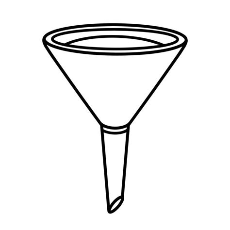 Kitchen Funnel Vector Icon Culinary Tool For Filtering Liquids