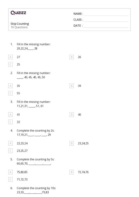 50 Skip Counting By 2s Worksheets For 1st Grade On Quizizz Free And Printable