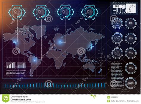 Futuristic User Interface Hud Ui Abstract Virtual Graphic Touch User Interface Hud Background