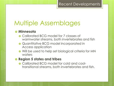 Ppt The Biological Condition Gradient Updates And Opportunities