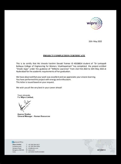 vineela varshini devadi on linkedin wipro intern