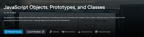 New Course Javascript Objects Prototypes And Classes