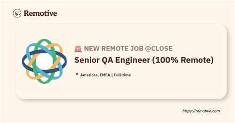 [hiring] senior qa engineer 100 remote close