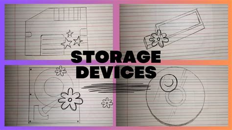 Storage Devices Drawing Sd Card Drawing Pendrive Drawing Hard Disk Drawing Cd Drawing