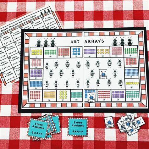 Array Games Centers And Worksheets Classful