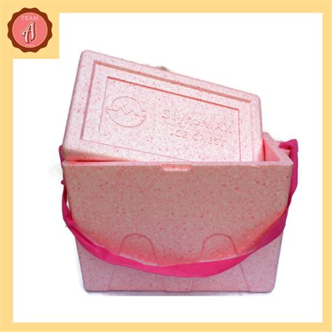 Styrobox Ice Box Rectangle Styrofoam Container With Adjustable Handle