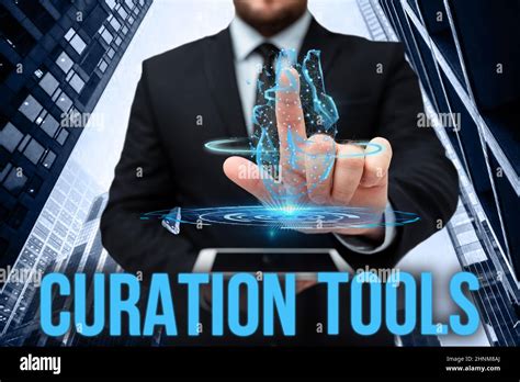 Hand Writing Sign Curation Tools Business Showcase Software Used In