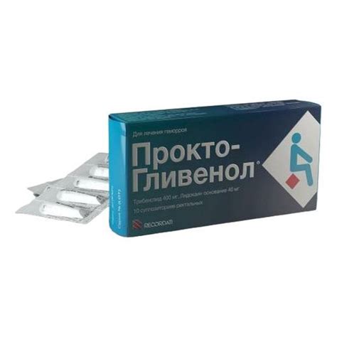 Прокто-Гливенол свечи 400 мг + 40 мг 10 шт - купить с доставкой на дом ...