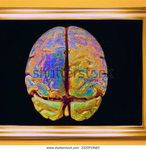 Framed Photo Brain Analysis Mri Colourful AI Generated Image Shutterstock
